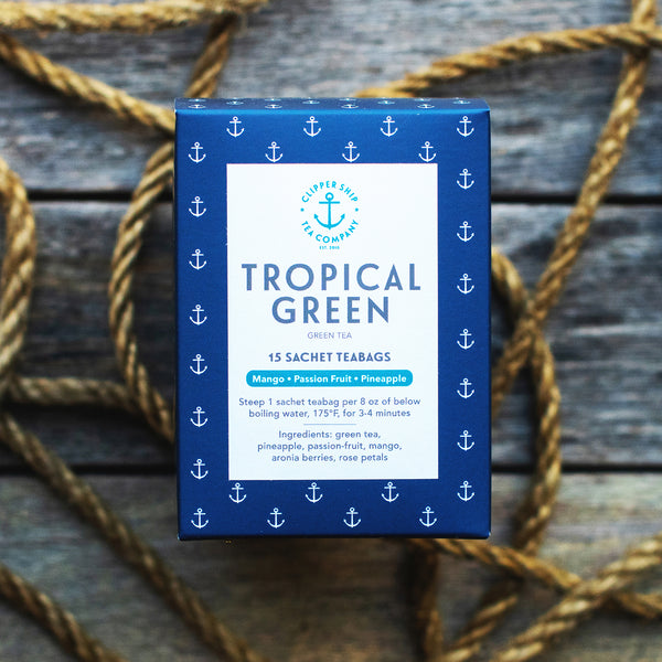 Tropical Green Pyramid Sachet Box – Clipper Ship Tea Company